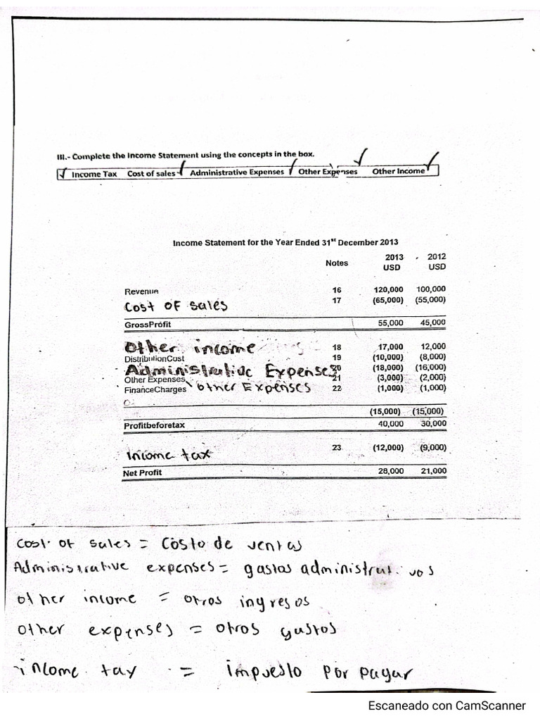 Income Statement | PDF