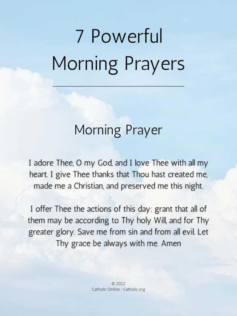 7 Powerful Morning Prayers | PDF | Religious Belief And Doctrine | Christian Belief And Doctrine