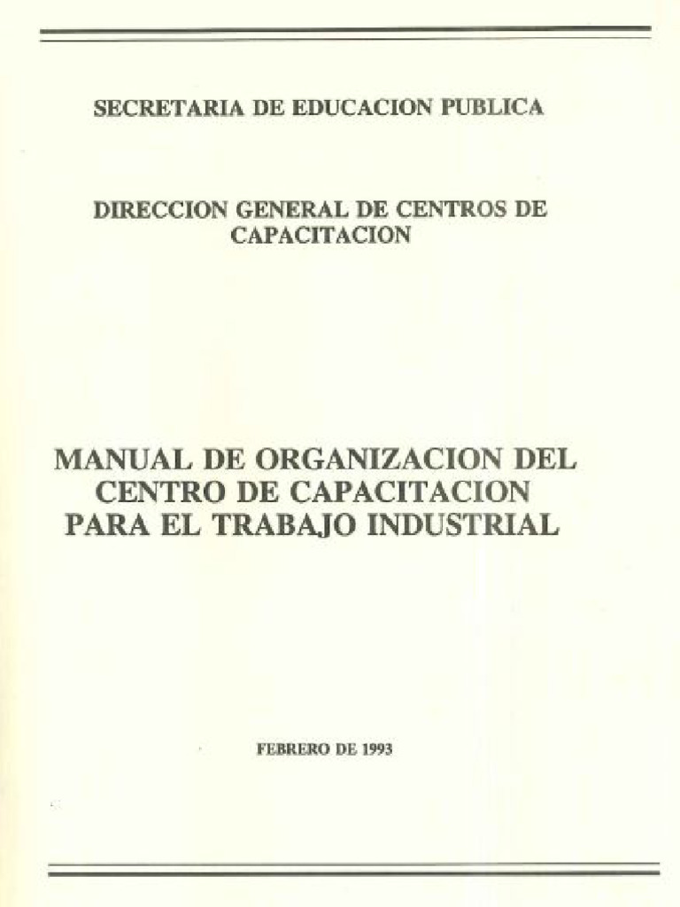 Manual de Organizacion Cecati | PDF