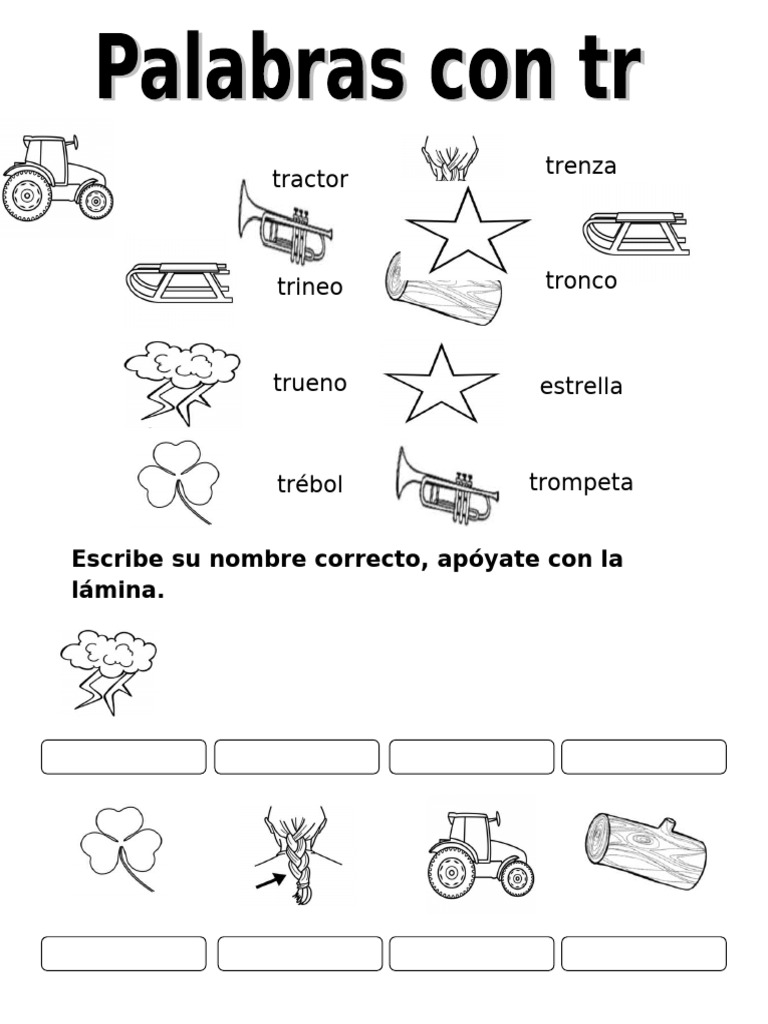 Actividades Con Letras Trabadas TR Semana 28 Primer Grado Pronalees ...