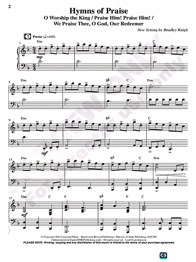 Hymns of Praise | PDF