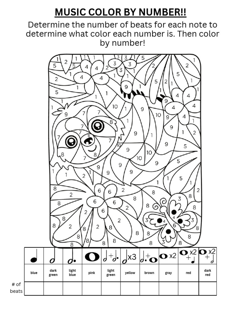 MusicTheoryColoringPagesGreatforExtraSubWork-1 | PDF | Color | Visual ...