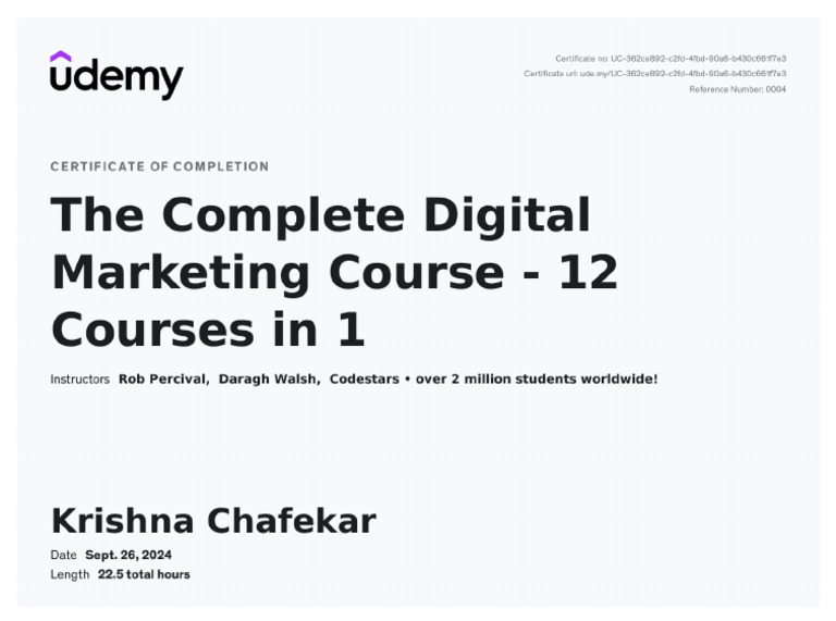The Complete Digital Marketing Course - 12 Courses in 1 PDF Certificate ...