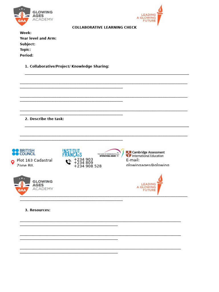 Collaborative Learning Check | PDF