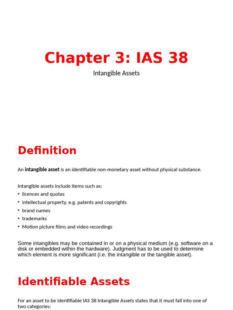 Chapter 3 Intangible Assets | PDF | Intangible Asset | Goodwill ...