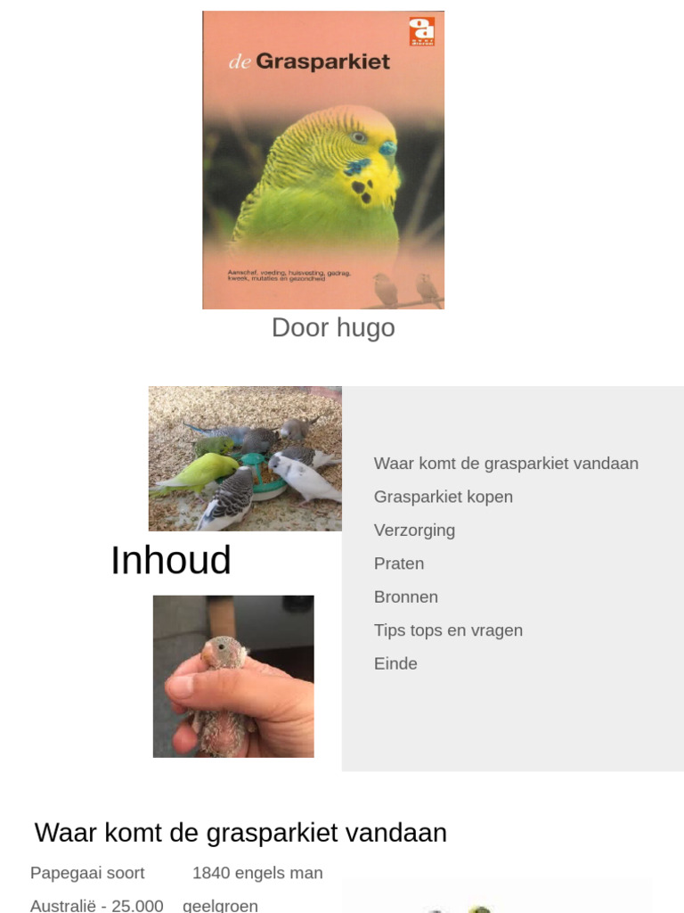 De Grasparkiet | PDF
