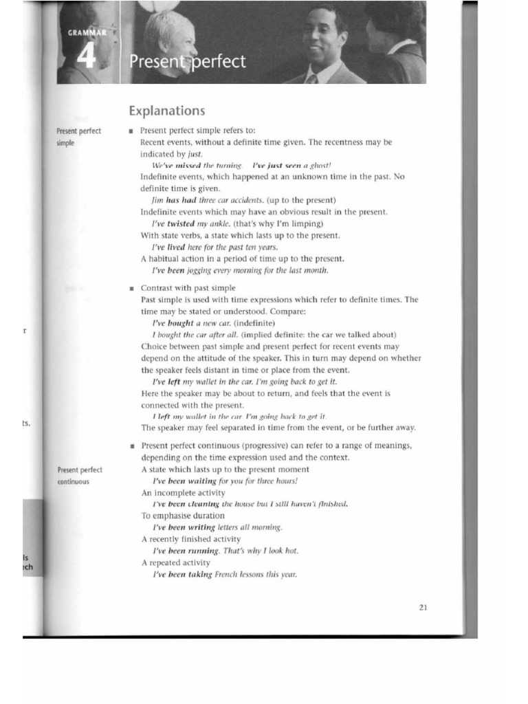 Advanced English Grammar Chpt 4 Present Perfect | PDF