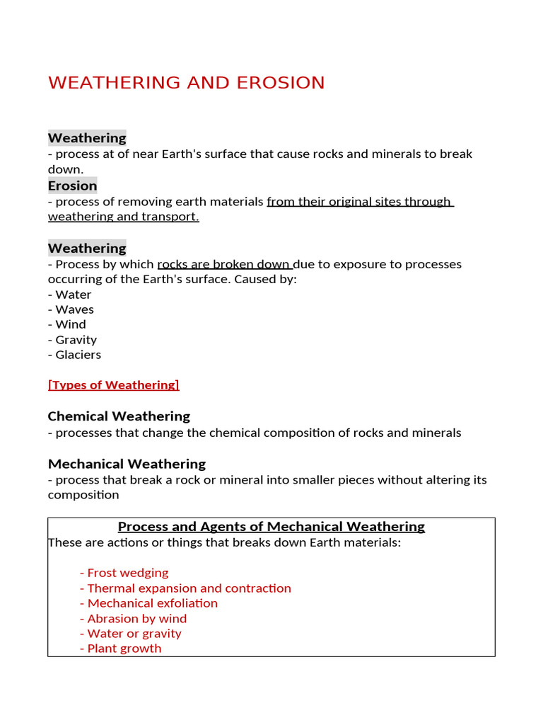 Reviewer For Earth Science | PDF | Weathering | Fault (Geology)