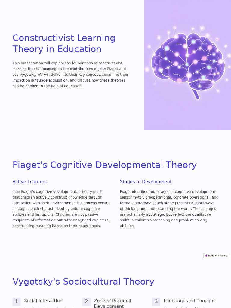 Constructivist Learning Theory in Education | PDF | Constructivism ...