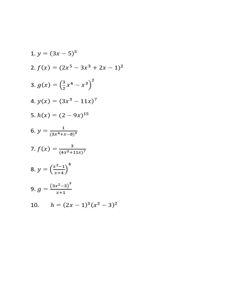 Tambahan Soal Aturan Rantai | PDF