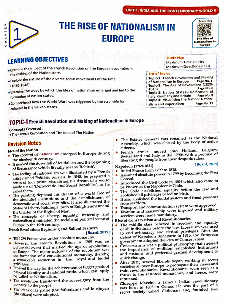 The Rise of Nationalism in Europe | PDF