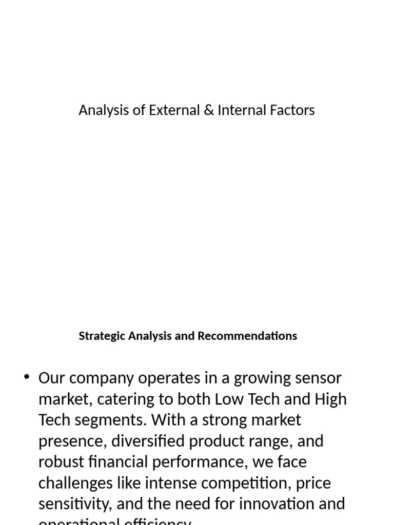 Presentation - Internal External Factors Analysis | PDF | Market ...
