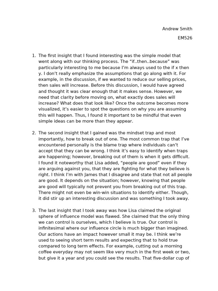 Lisa Scheinkopf Insights | PDF | Thought | Cognition