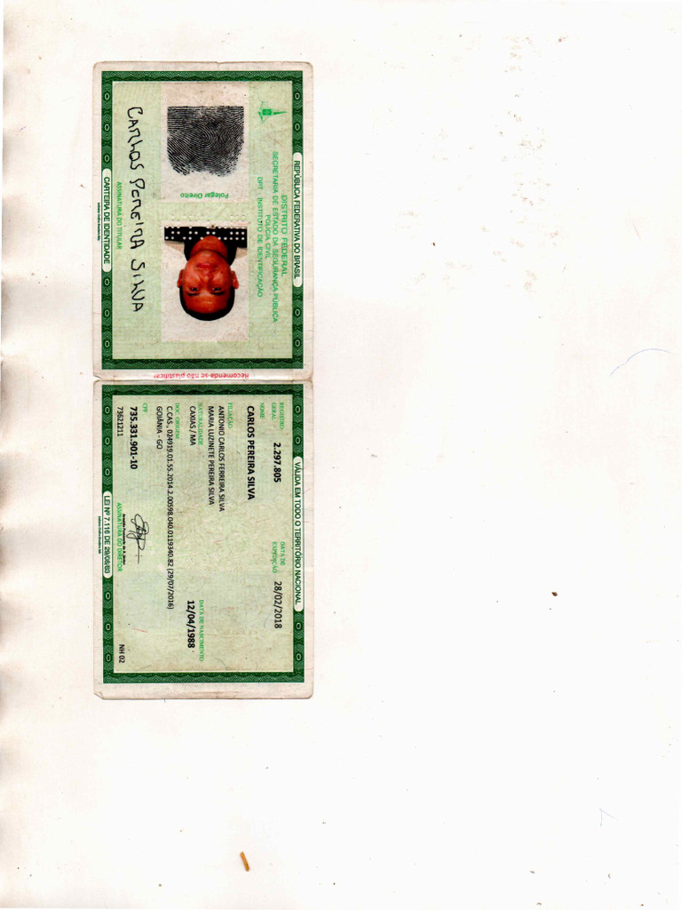 RG Carlos Pereira Silva | PDF