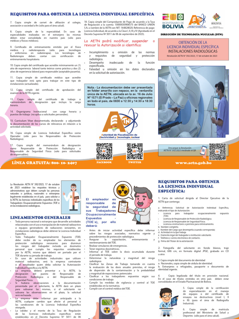 Requisitos para Licencia Individual AETN | PDF | Protección de radiación