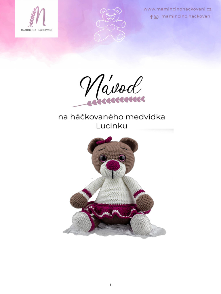 Mamincino Hackovani Medvidek Lucinka 1 | PDF