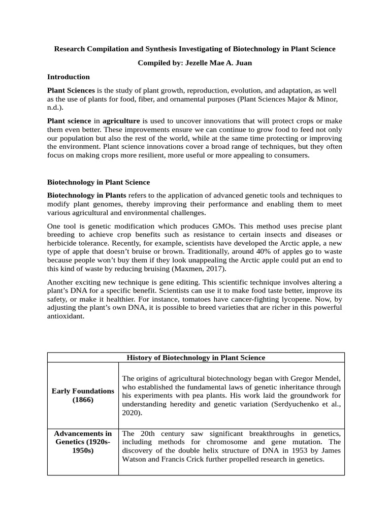 Biotechnology in Plant Science | PDF | Genetic Engineering | Biotechnology