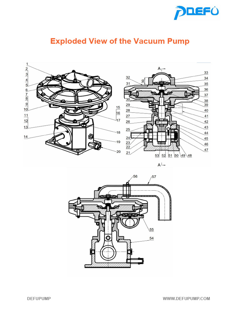 Vacuum Pump Parts and Diagram | PDF | Nut (Hardware) | Screw
