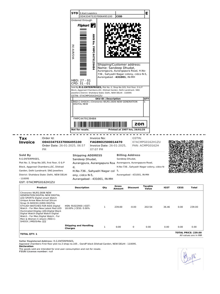 Flipkart Labels 26 Jan 2025 07 07 | PDF | Government Finances | Taxes