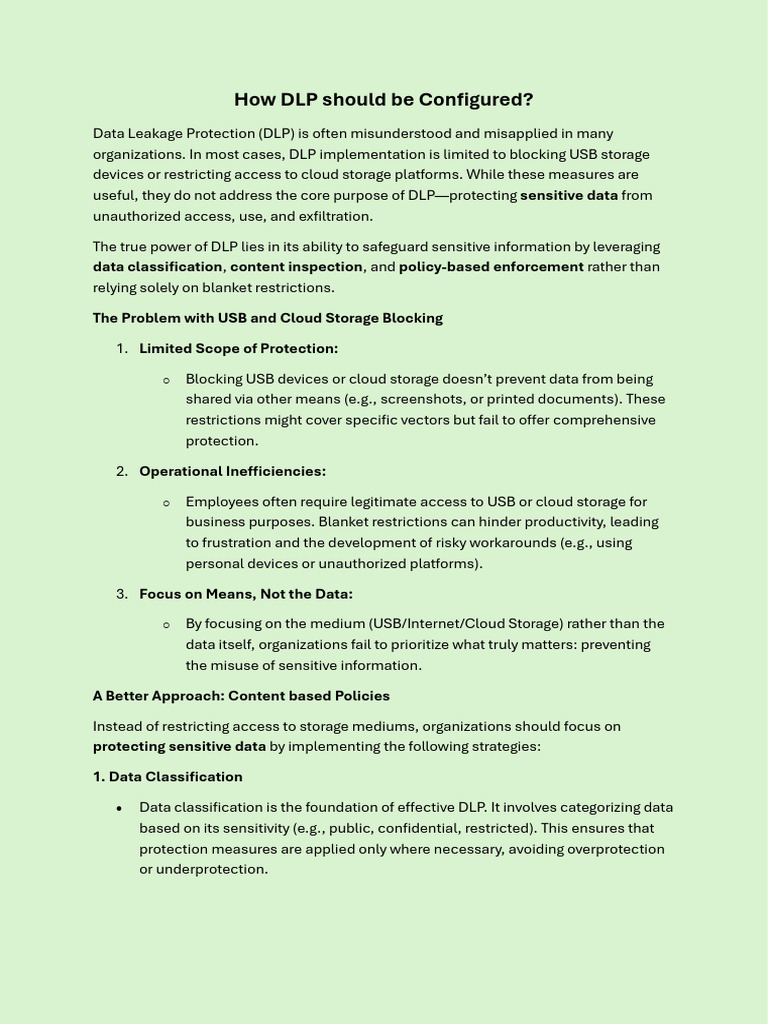 DLP Best Practice | PDF | Information Sensitivity | Information Technology