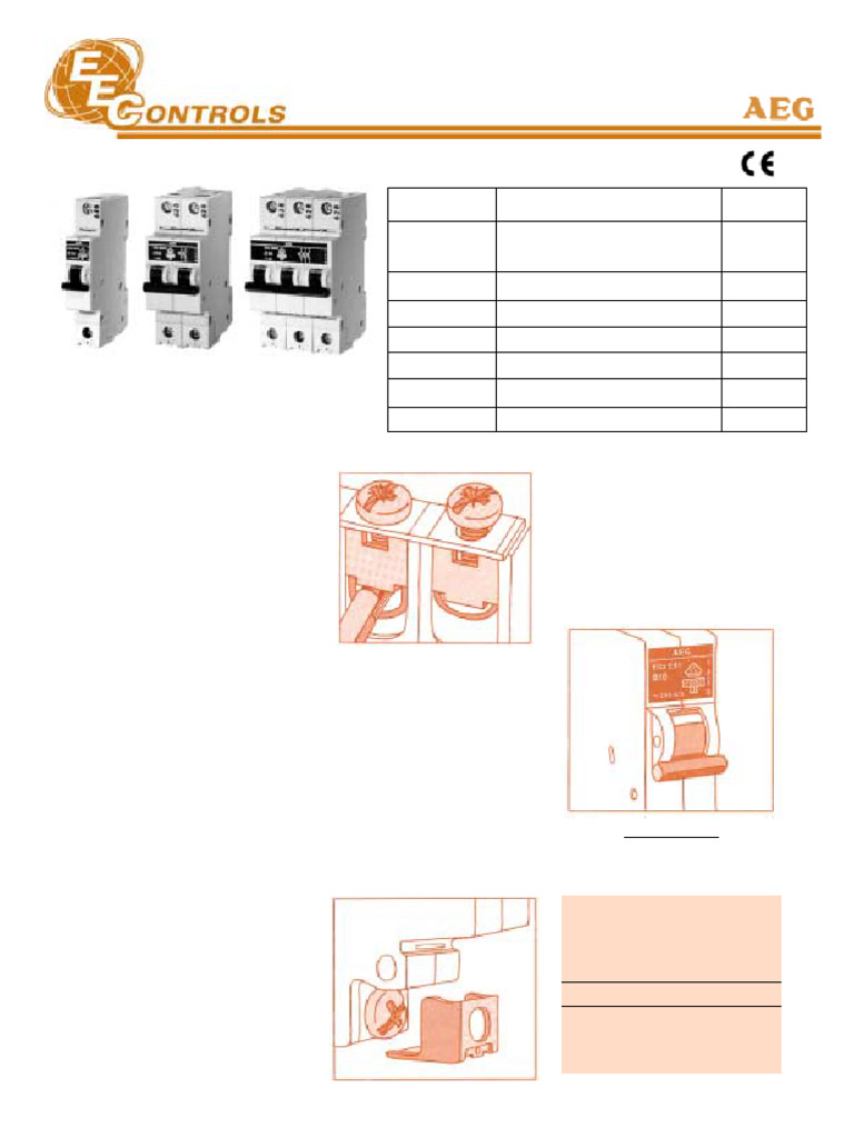 AEG Elfa Miniature Circuit Breakers | PDF | Electrical Components ...
