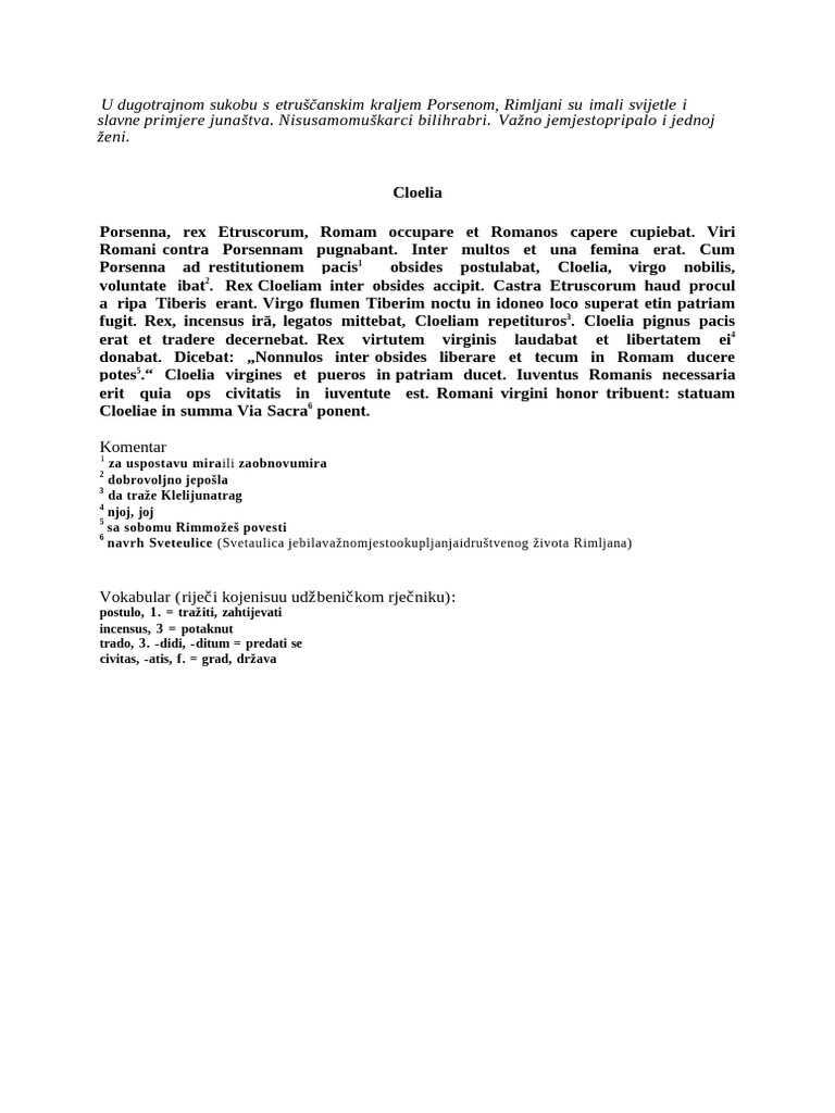 Cloelia (1) | PDF