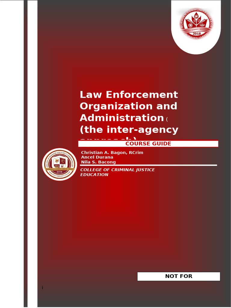 Law Enforcement Organization Guide | PDF | Subpoena Duces Tecum | Inspector