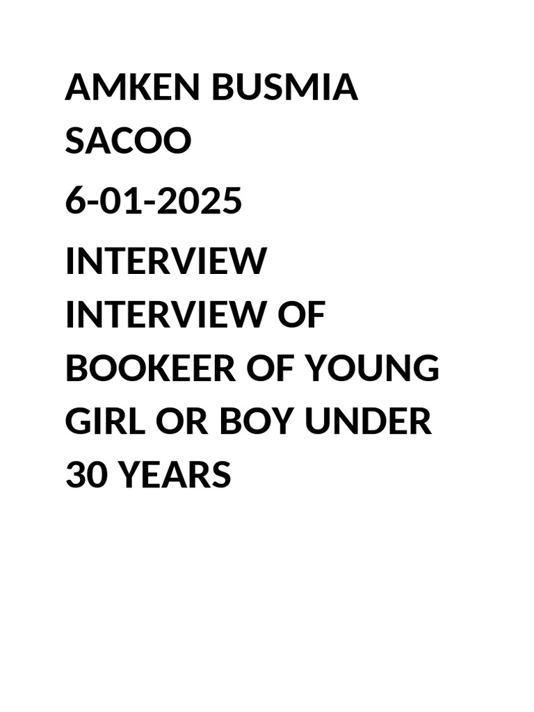 Amken Busmia Sacoo | PDF