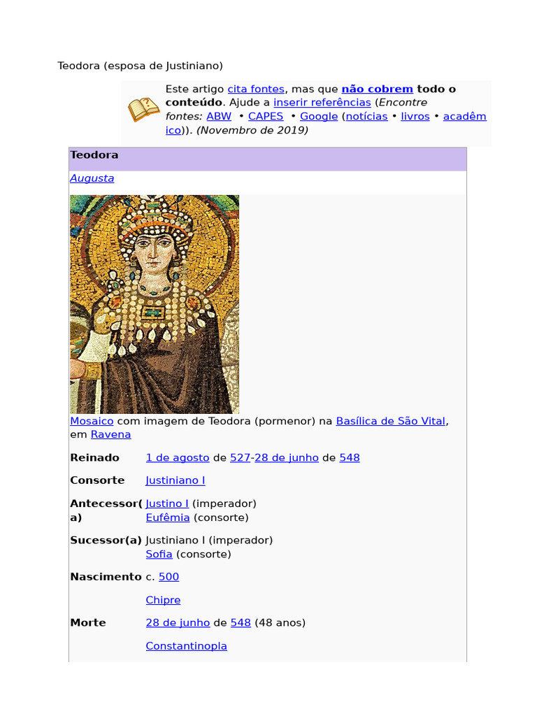 A Historia de Teodora | PDF