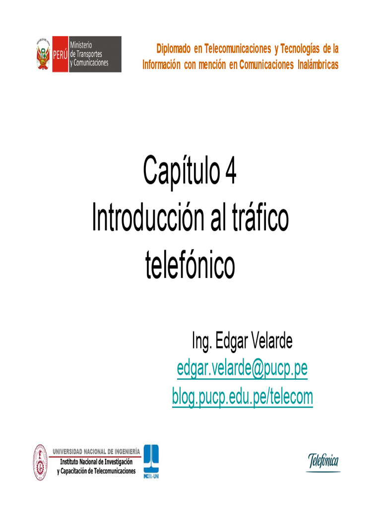 Tema - 4 - Introduccion Al Trafico Telefonico | PDF | Inalámbrico ...