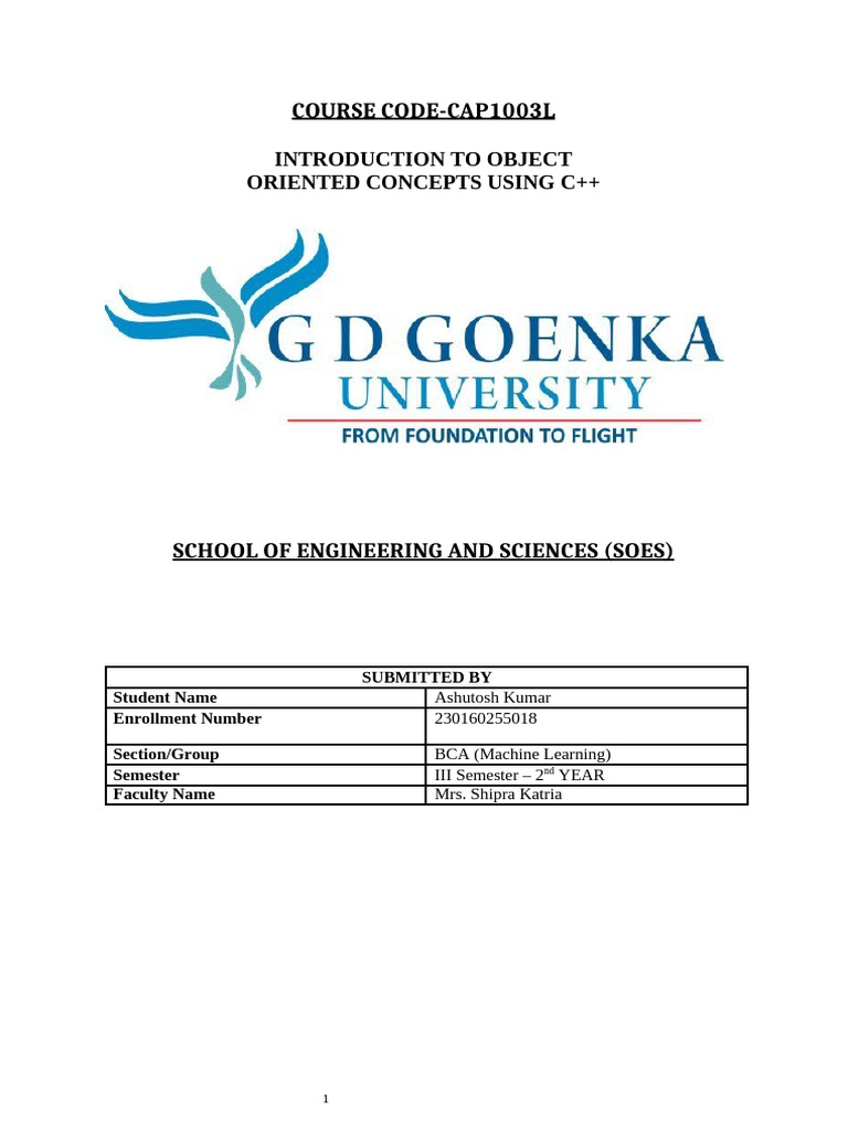 yash oops | PDF | Namespace | C++