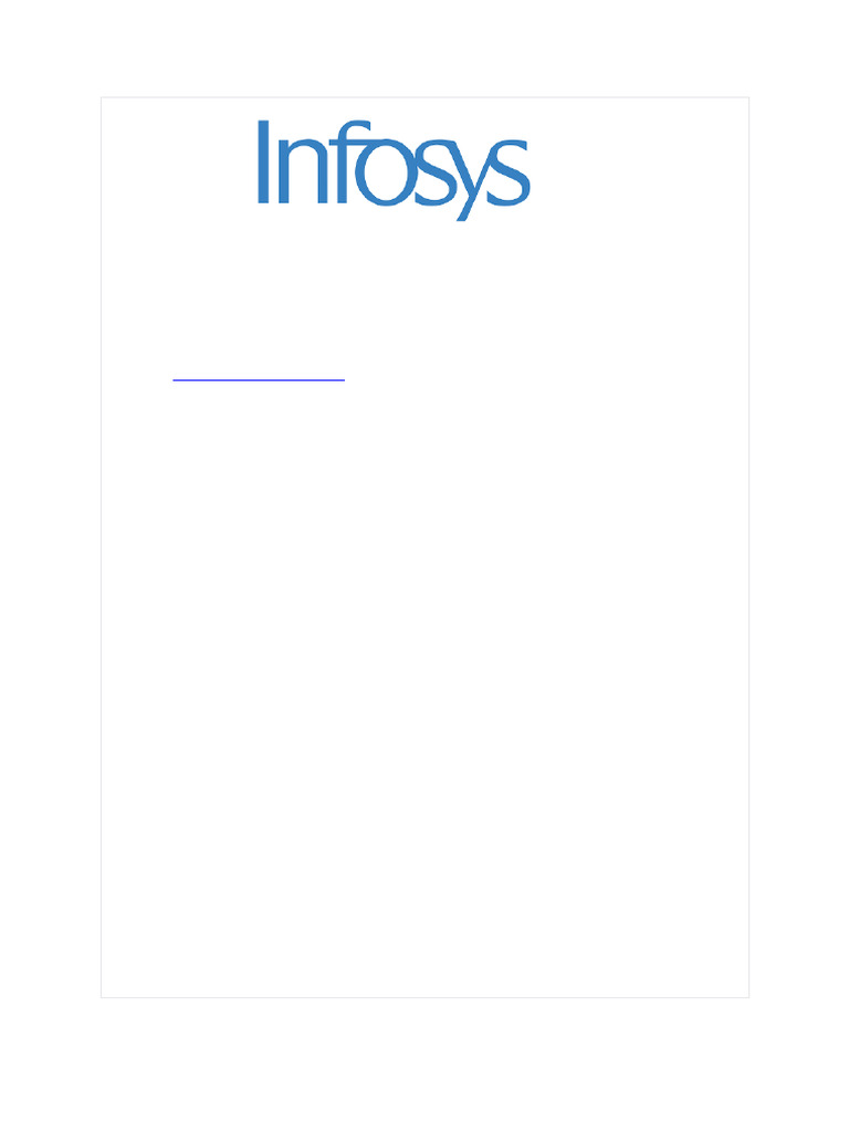Infosys Drive Job Description | PDF
