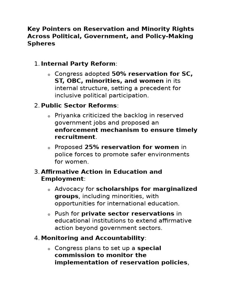 Document MUN Priyanka Gandhi Speech 1 and 2 Key Pointers | PDF