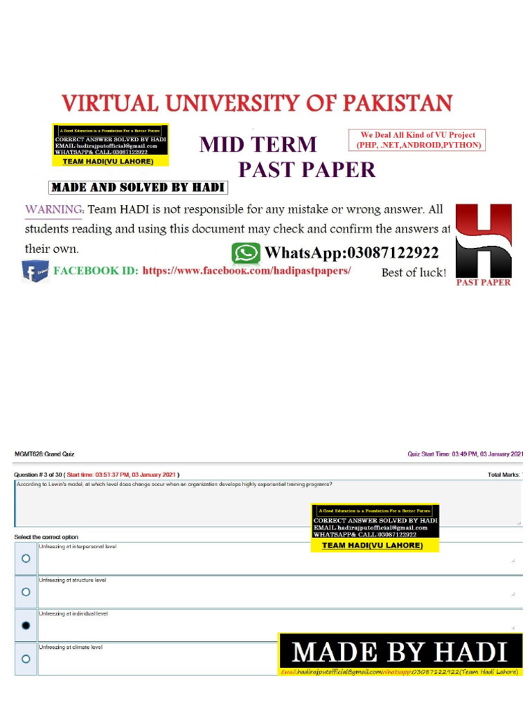 MGMT628 MCQs Midterm 2020 | PDF