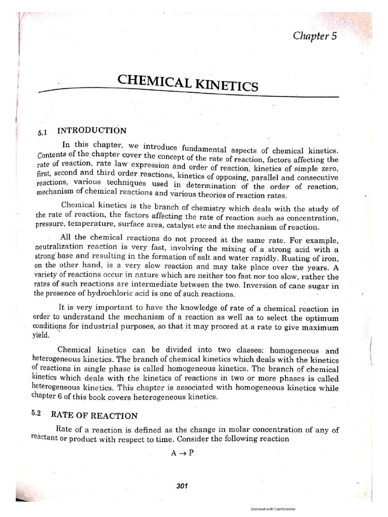Chemical Kinetics | PDF