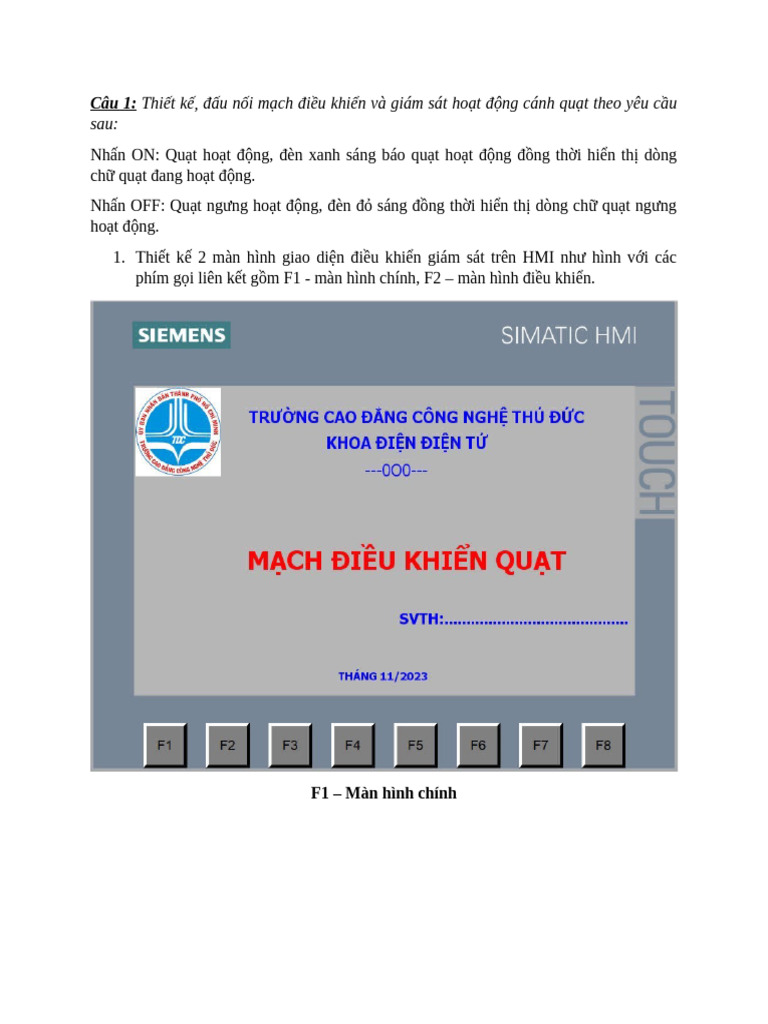 Dieu Khien Va Giam Sat Quat | PDF