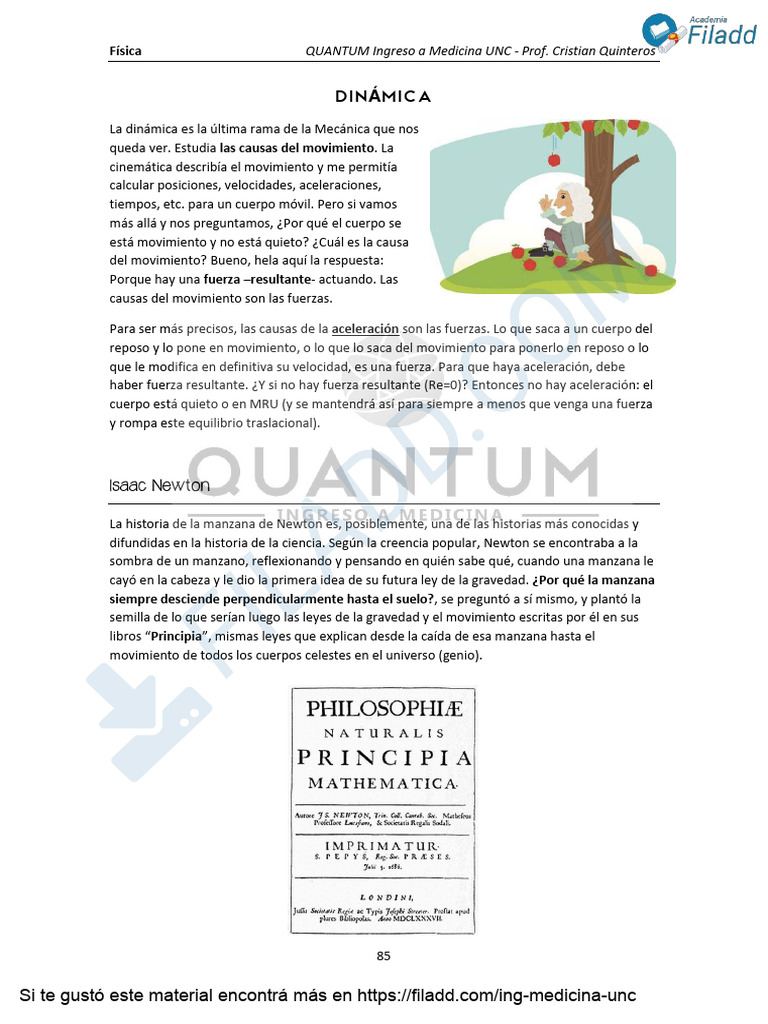 Dinámica y Leyes de Newton en Física | PDF | Fuerza | Gravedad