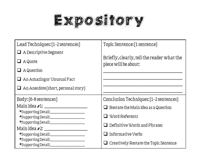 Expository: A Descriptive Segment A Quote A Question An Amazing or ...