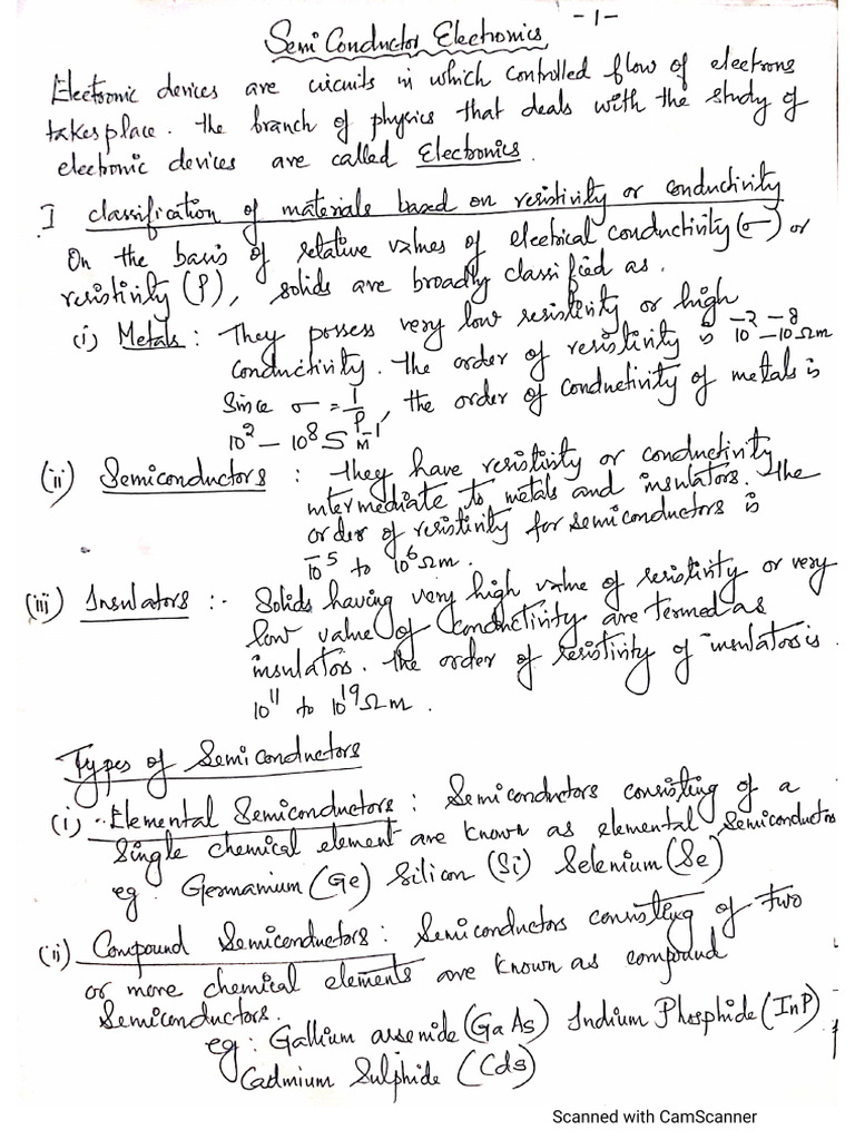Ch14 Semiconductors 1 | PDF