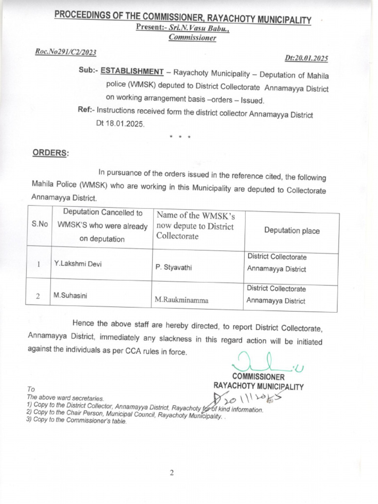 Wmsk Deputation Collector Office | PDF