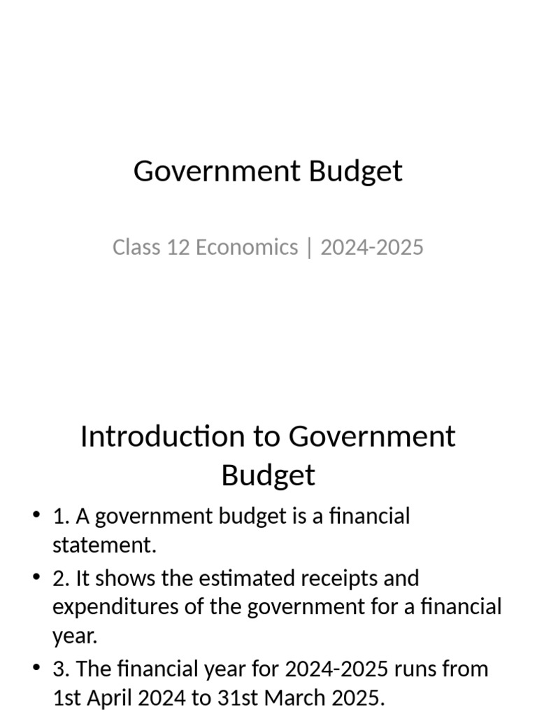 Understanding Government Budget 2024-2025 | PDF