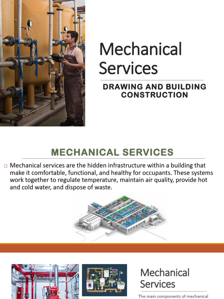Essential Mechanical Services Overview | PDF | Plumbing | Valve