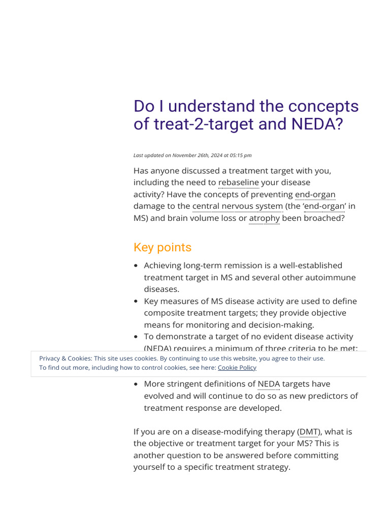 Do I Understand The Concepts of Treat-2-Target and NEDA? | PDF ...