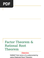 Rational Root Theorem | PDF | Factorization | Zero Of A Function