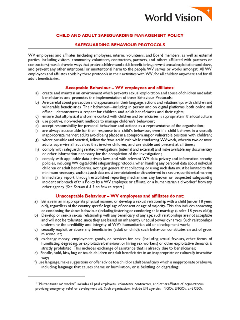 Child Adult Safeguarding Policy | PDF | Child Labour | Social Ethics