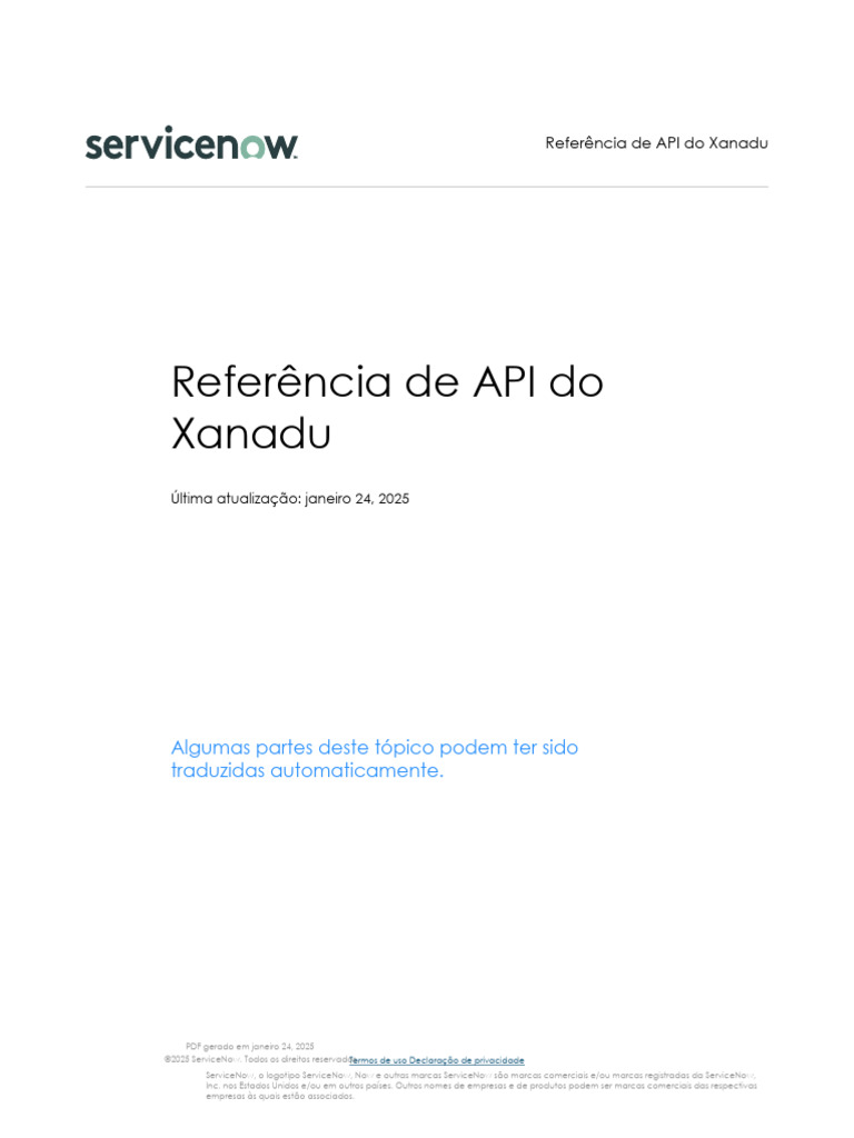 API Service Now | PDF | Marca comercial | Script Java