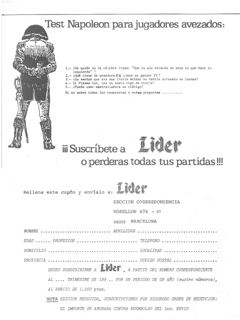 Test Napoleon Lider | PDF