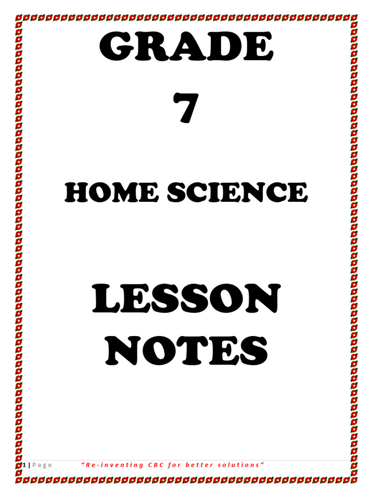 Grade 7 Junior Secondary Home Science Complete Notes | PDF | Vegetables ...