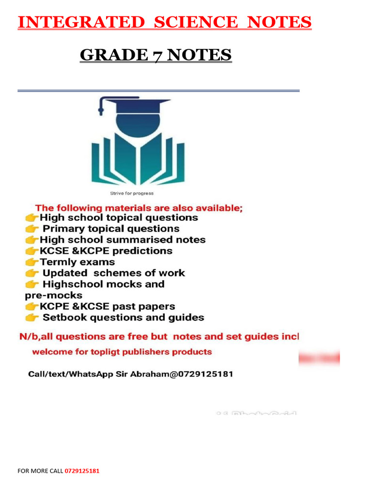 Grade 7 Integrated Science Notes PDF | PDF | Laboratories | Science