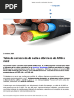 Tabla AWG Con Las Equivalencias Del Alambre Magneto | PDF